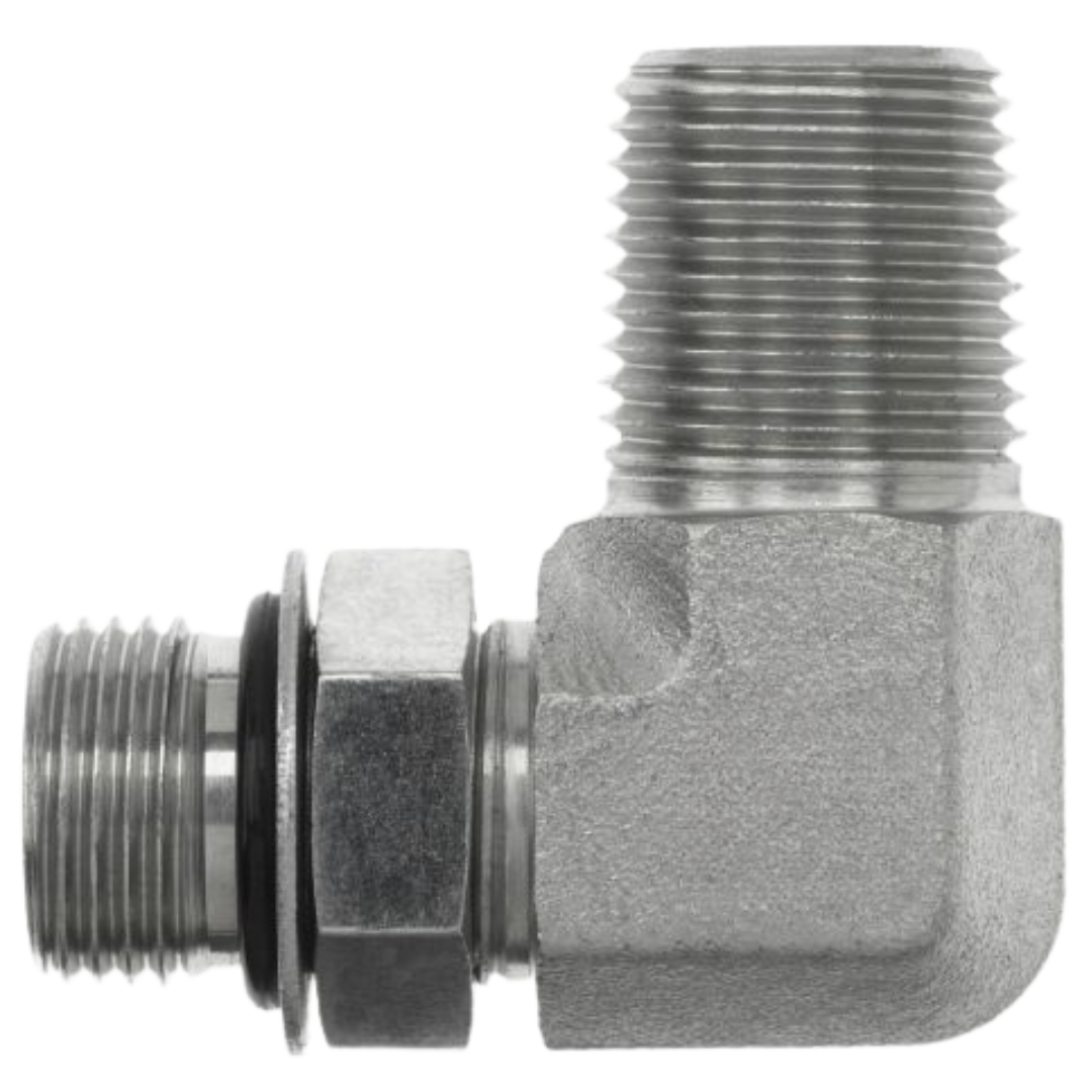 6806-06-04-NWO-FG : OneHydraulics 90-Degree Steel Adapter, 9/16-18 (-0