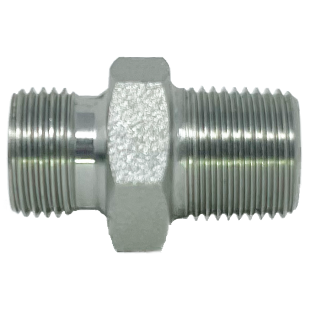 Shop SS9003 Straight Male BSPP - Male BSPT Nipple, Stainless Steel