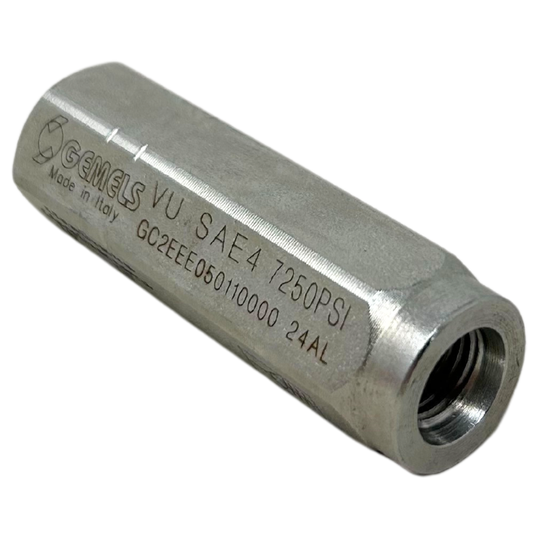 VU SAE4 DN6 1111 7250PSI : Gemels Check Valve, -4 SAE (1/4), 7250psi r