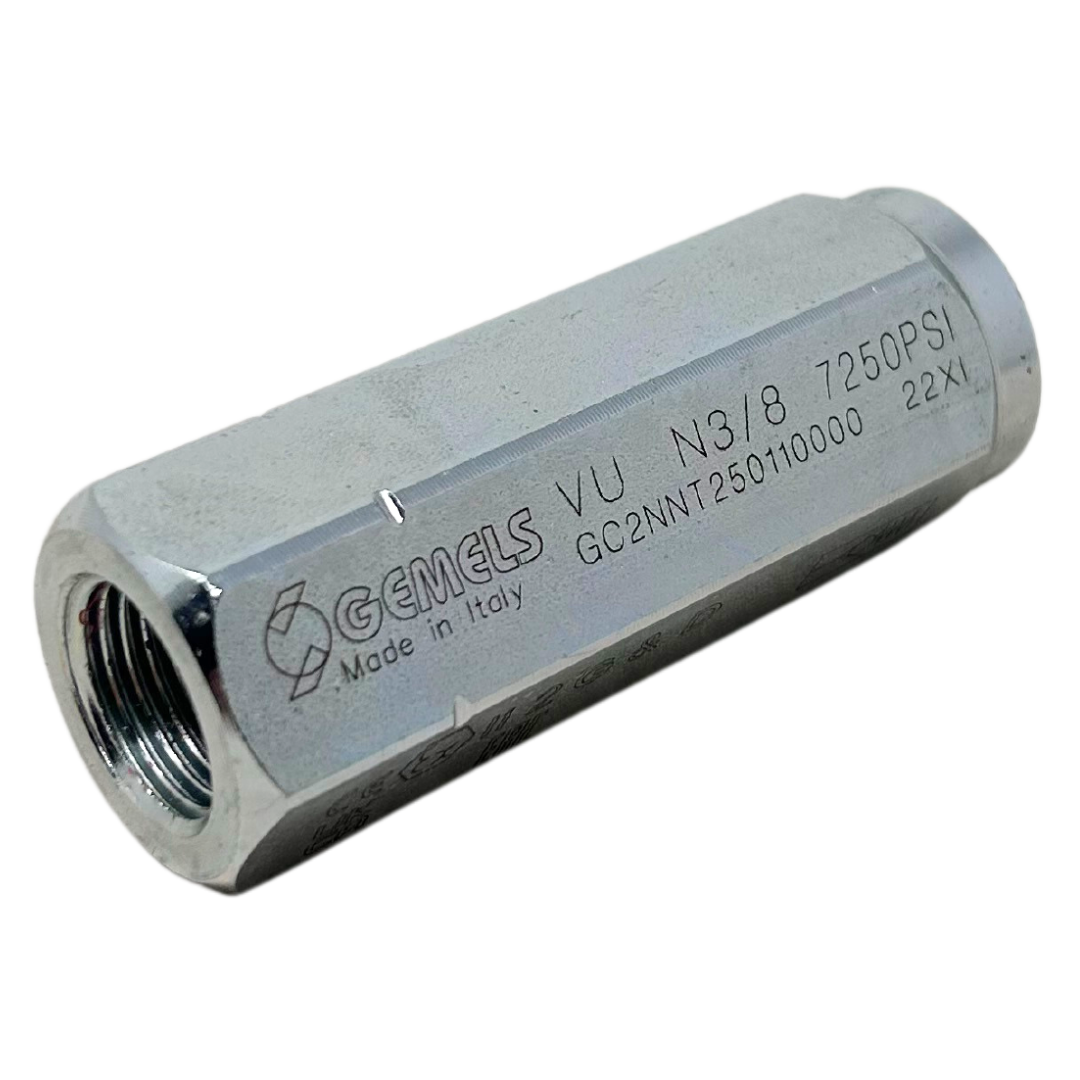 VU N3/8 DN10 1111 7250PSI : Gemels Check Valve, 3/8 NPT, 7250psi rated