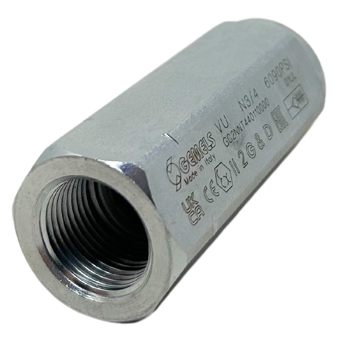 VU N3/4 DN20 1111 5800PSI : Gemels Check Valve, 3/4 NPT, 5800psi rated