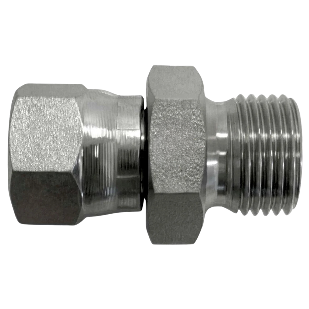 7022-06-04-SS : OneHydraulics Straight Stainless Adapter, 9/16-18 (-06