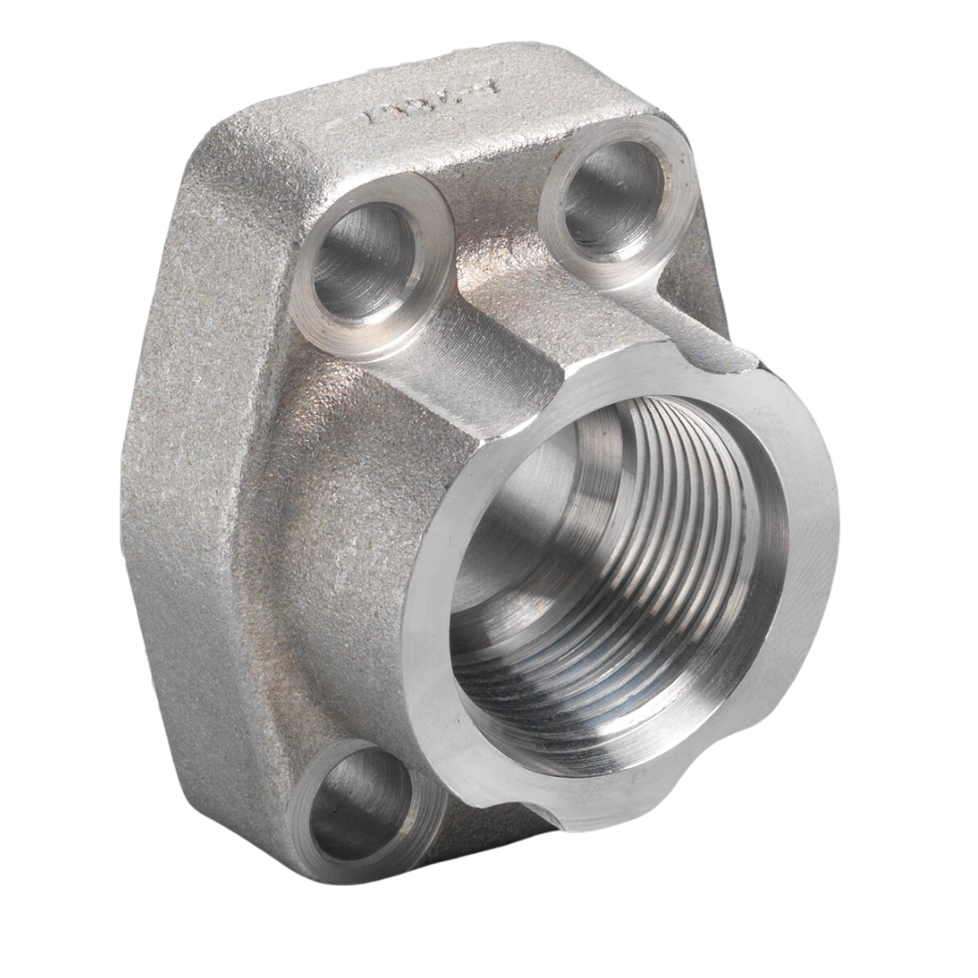W46-12-12U : AFP SAE ORB Threaded Flange with O-Ring Groove, Steel, 0.