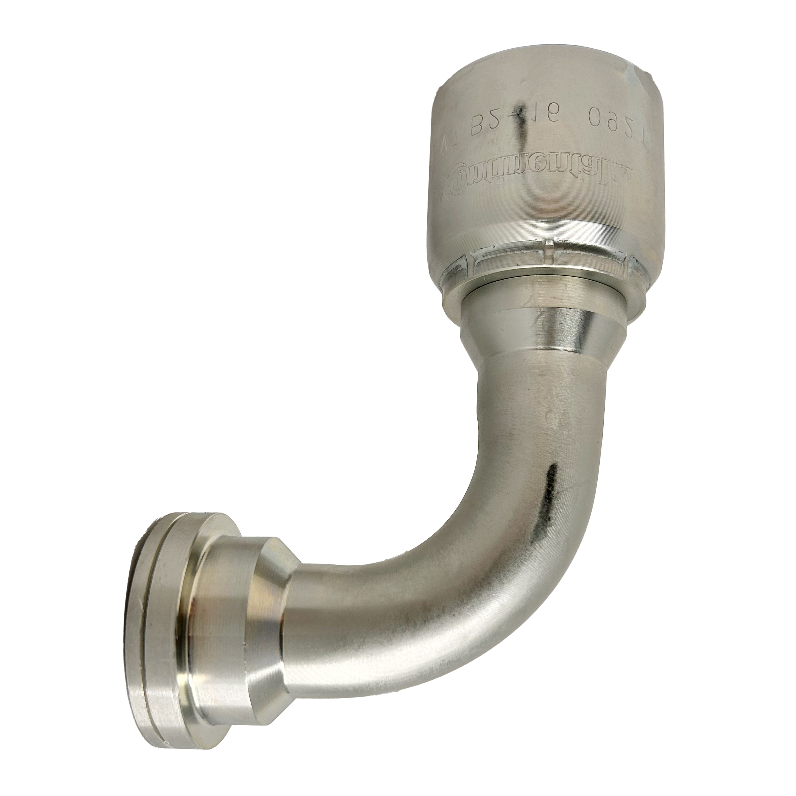 B2-FH90-1616: Continental Hose Fitting, 1" Hose ID x 1" Code 62, 90-De