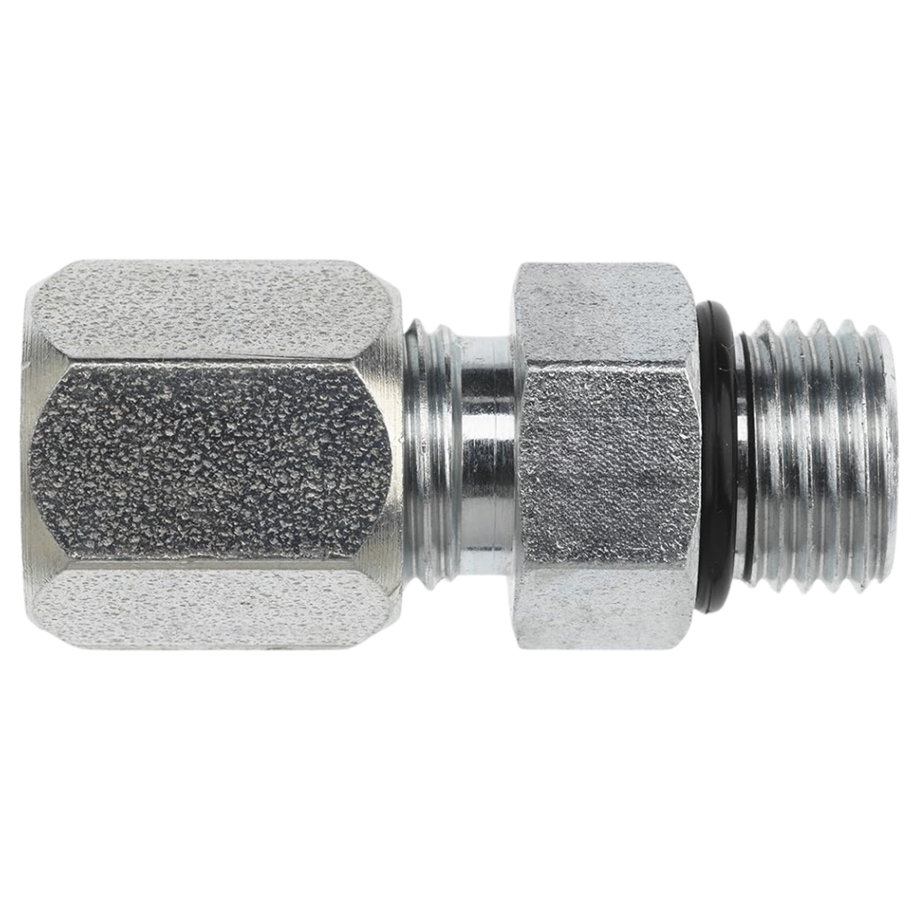 C6400-06-06-O : OneHydraulics Straight Steel Adapter, 9/16-18 (-06) Fl