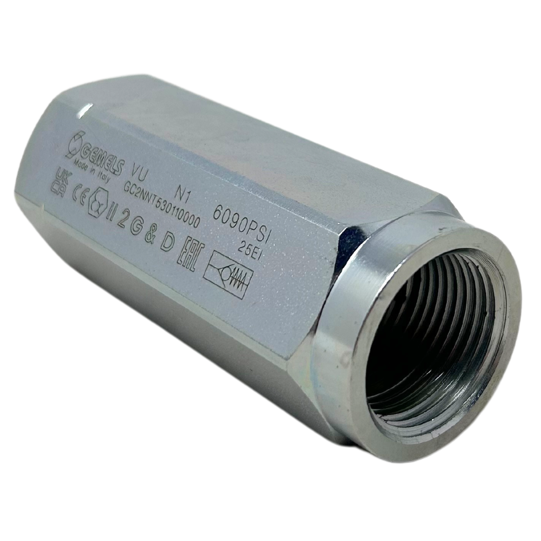 VU N1 DN25 1111 5075PSI : Gemels Check Valve, 1 NPT, 5075psi rated, Ca