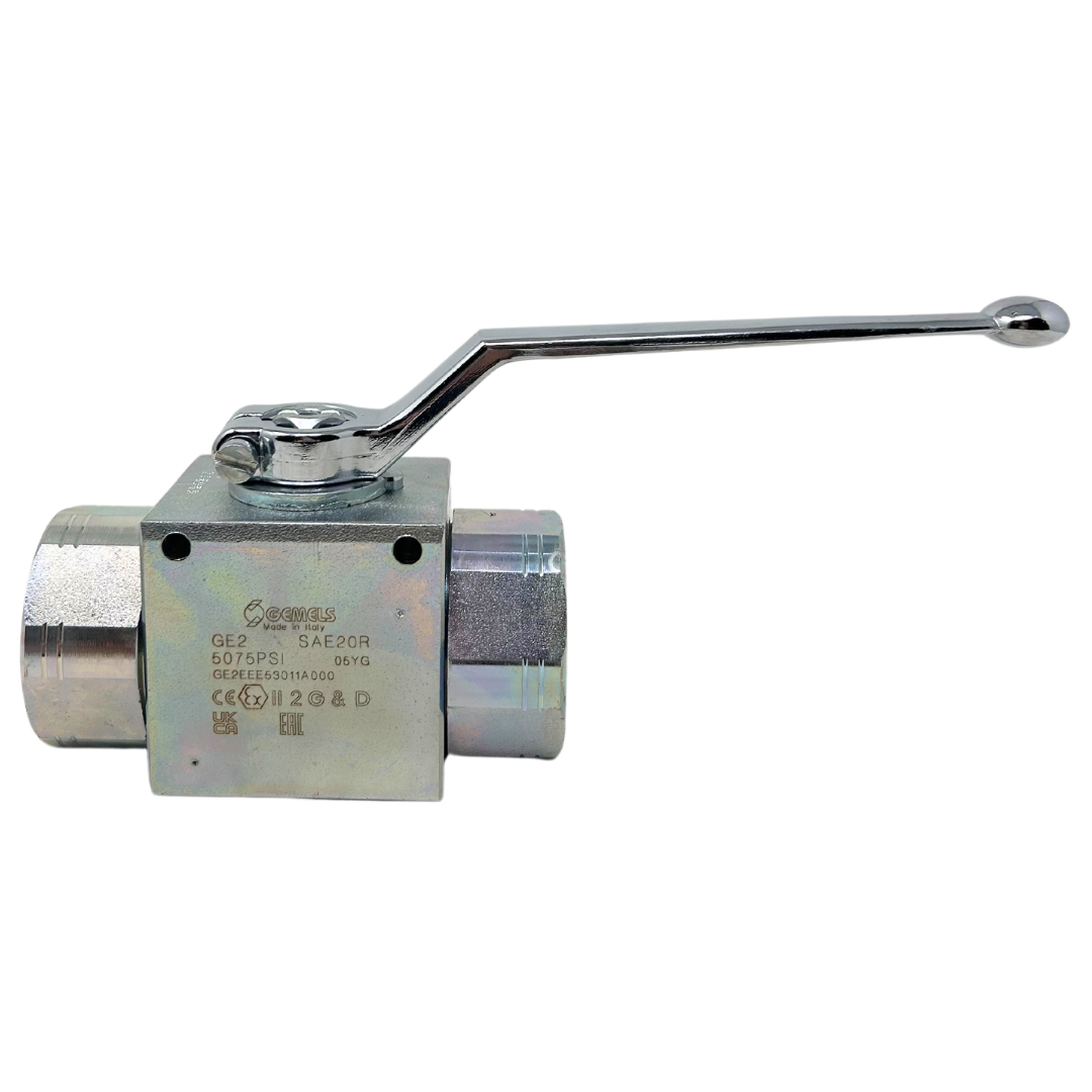 GE2 SAE20R 1 1/4 DN25 1111AB 5075PSI : Gemels Ball Valve, 2-Way, 5075p