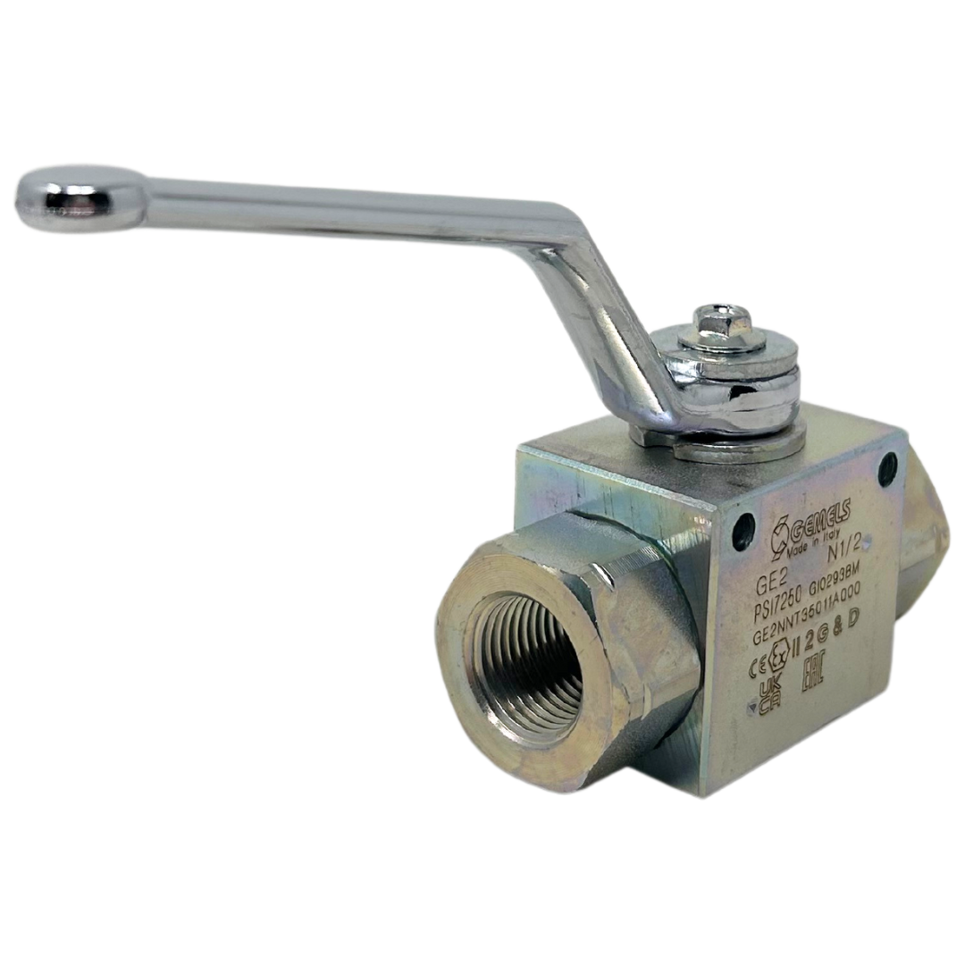 GE2 N1/2 DN13 1111AB 7250PSI : Gemels Ball Valve, 2-Way, 7250psi, 1/2
