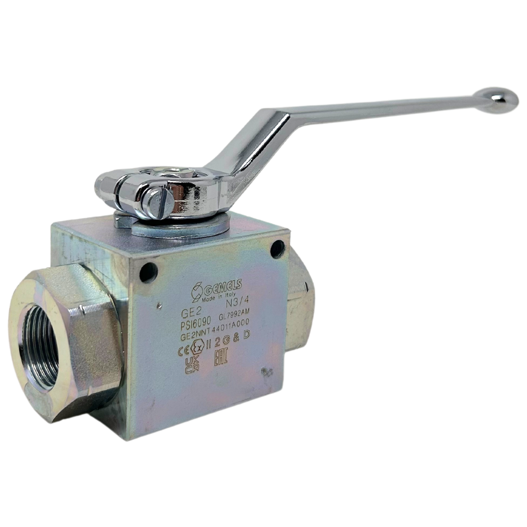 GE2 N3/4 DN20 1111AB 6090PSI : Gemels Ball Valve, 2-Way, 6090psi, 3/4