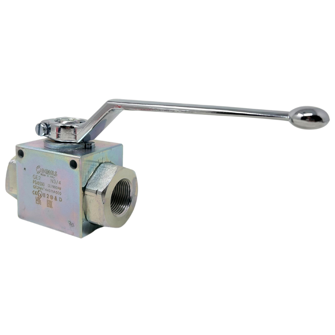 GE2 N3/4 DN20 1111AB 6090PSI : Gemels Ball Valve, 2-Way, 6090psi, 3/4