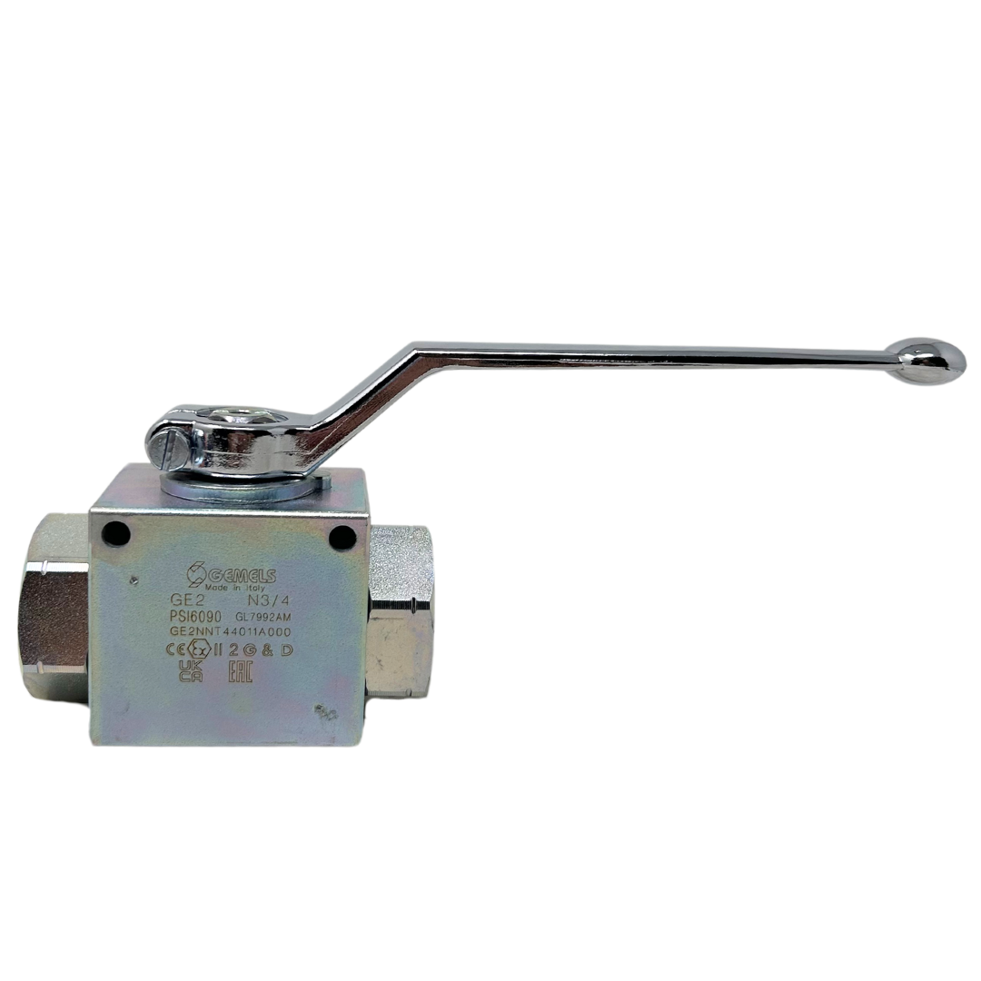 GE2 N3/4 DN20 1111AB 6090PSI : Gemels Ball Valve, 2-Way, 6090psi, 3/4