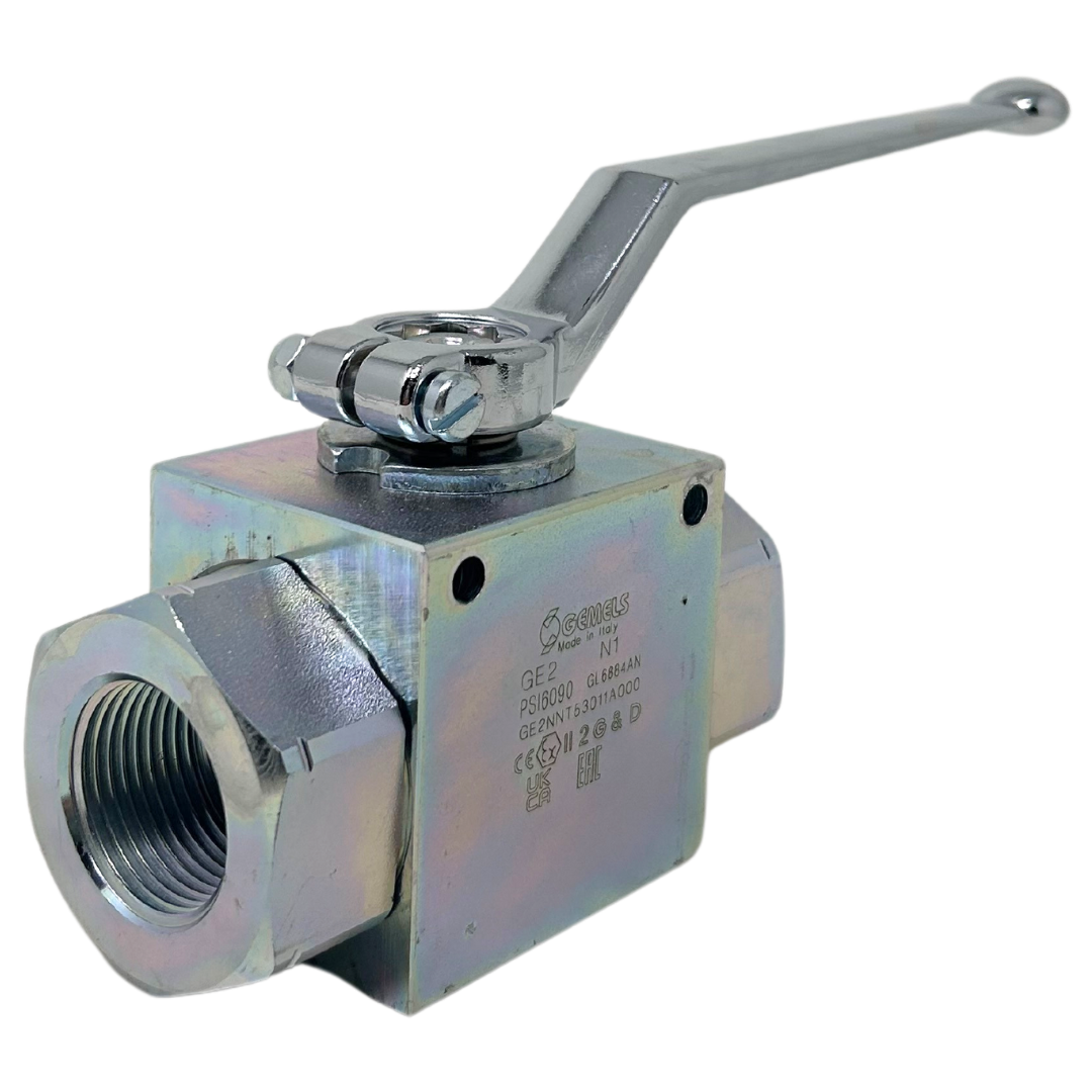GE2 N1 DN25 1111AB 6090PSI : Gemels Ball Valve, 2-Way, 6090psi, 1 NPT,