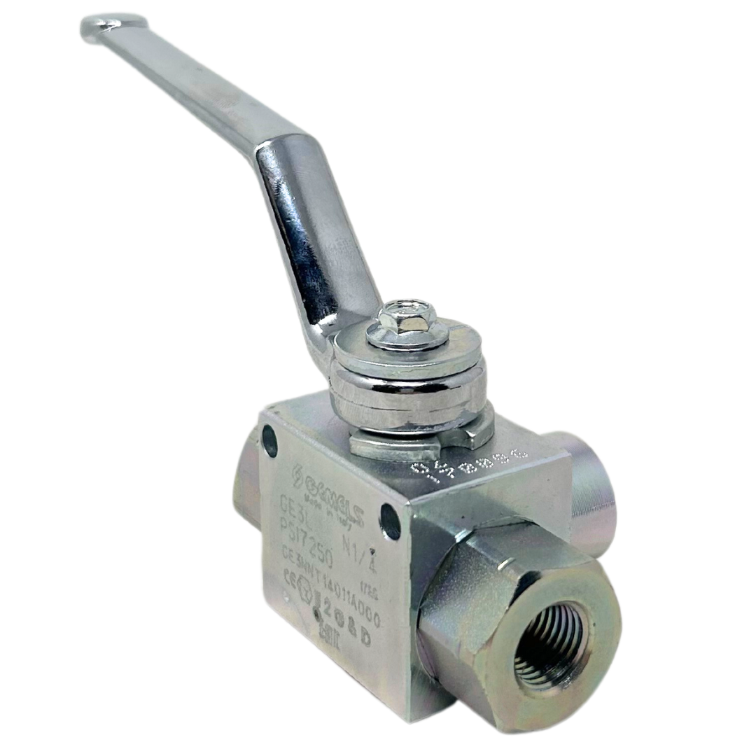 GE3L N1/4 DN6 1111AB 7250PSI : Gemels Ball Valve, 3-Way, 7250psi, 1/4