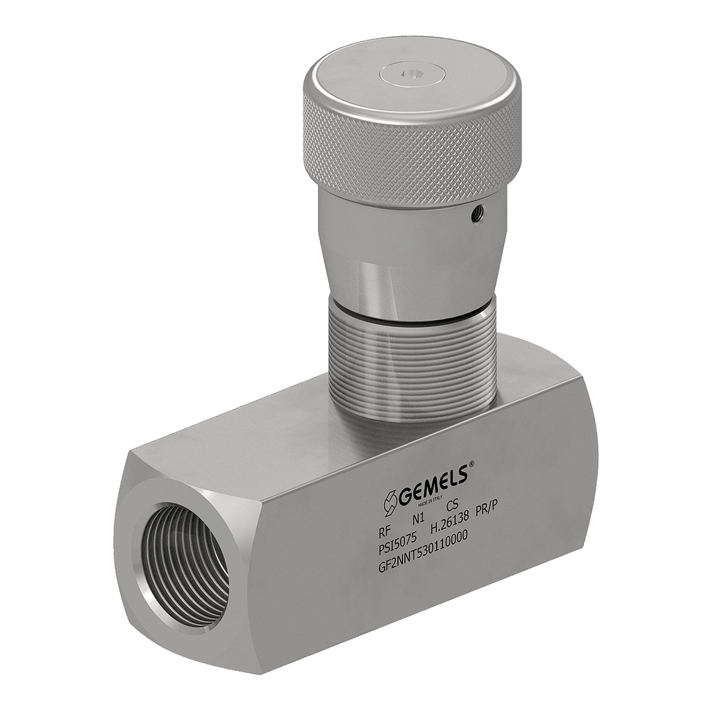 RF N1 PN400 CS : Gemels Flow Control Valve, 1 NPT, 5800psi rated, Carb