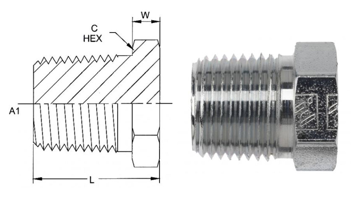 NPT Plugs - External Hex Pipe Plug