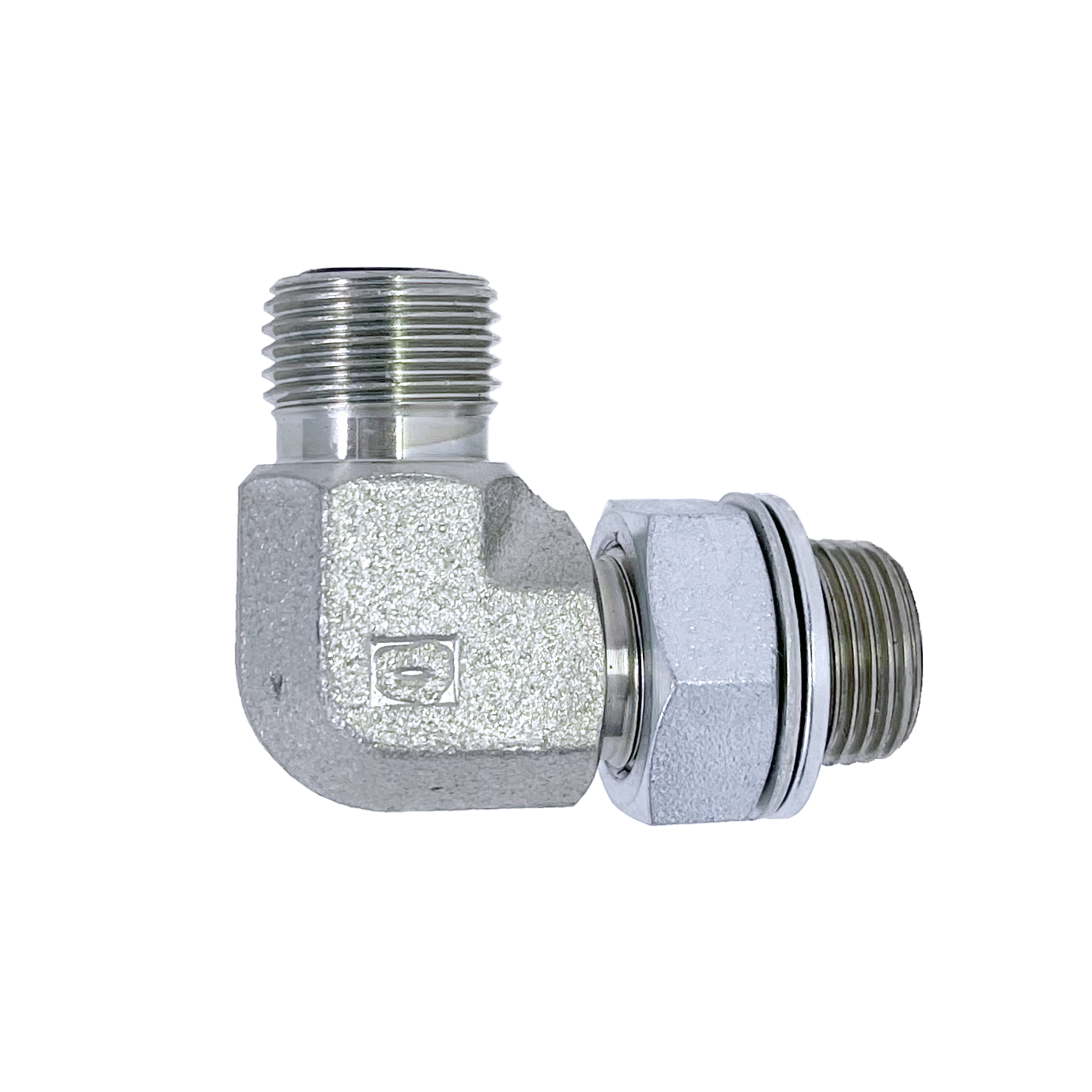 6059-06-06 : Adaptall 90-Degree Adapter, Male 0.375 (3/8") ORFS x Male