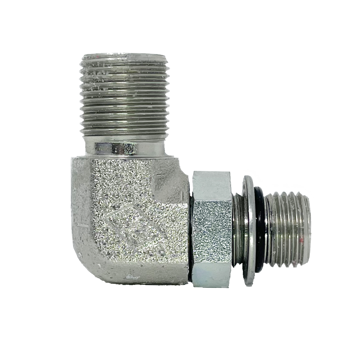 9077-16-16 : Adaptall 90-Degree Adapter, Male 1" BSPP x Male 1" ORB, C