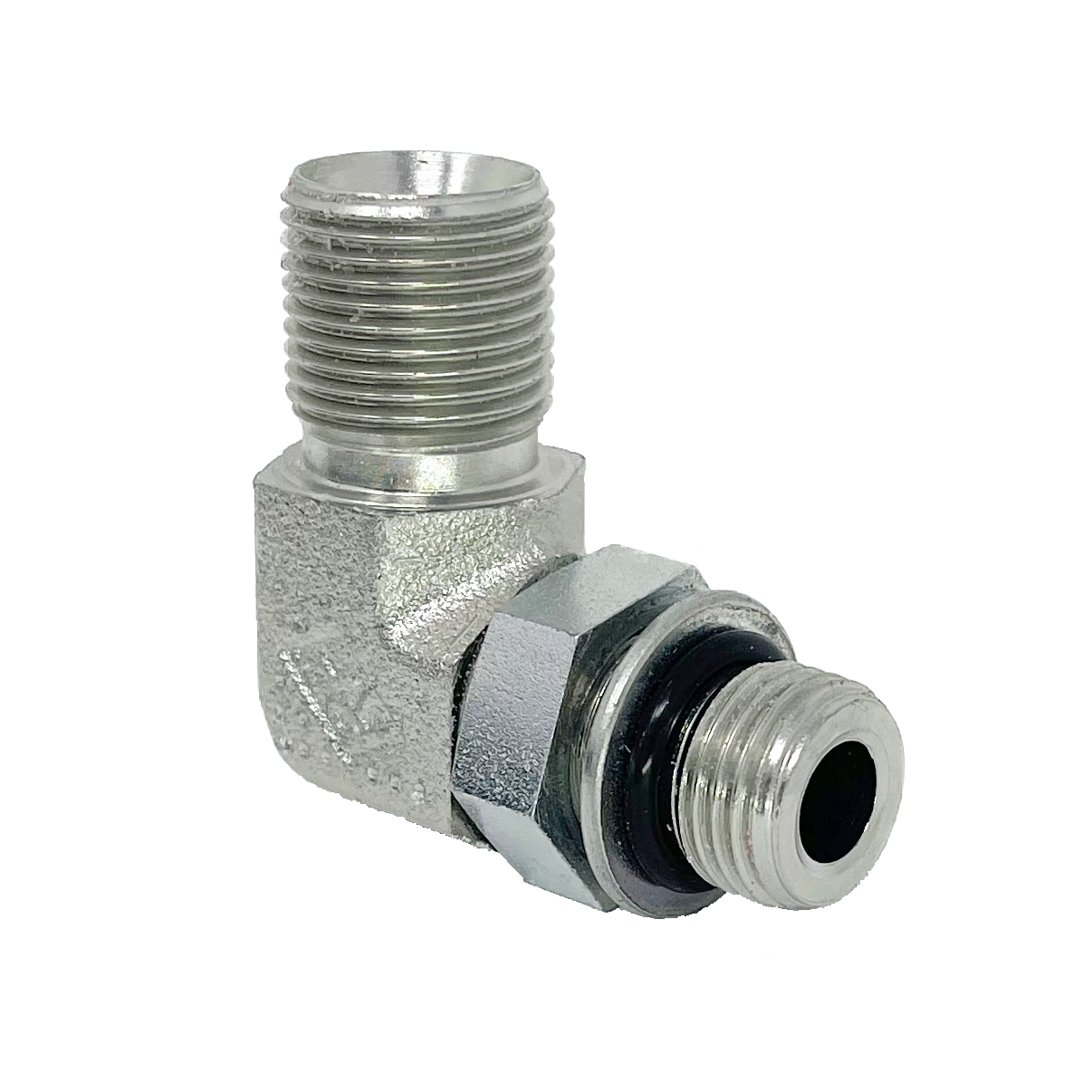 9077-16-16 : Adaptall 90-Degree Adapter, Male 1" BSPP x Male 1" ORB, C