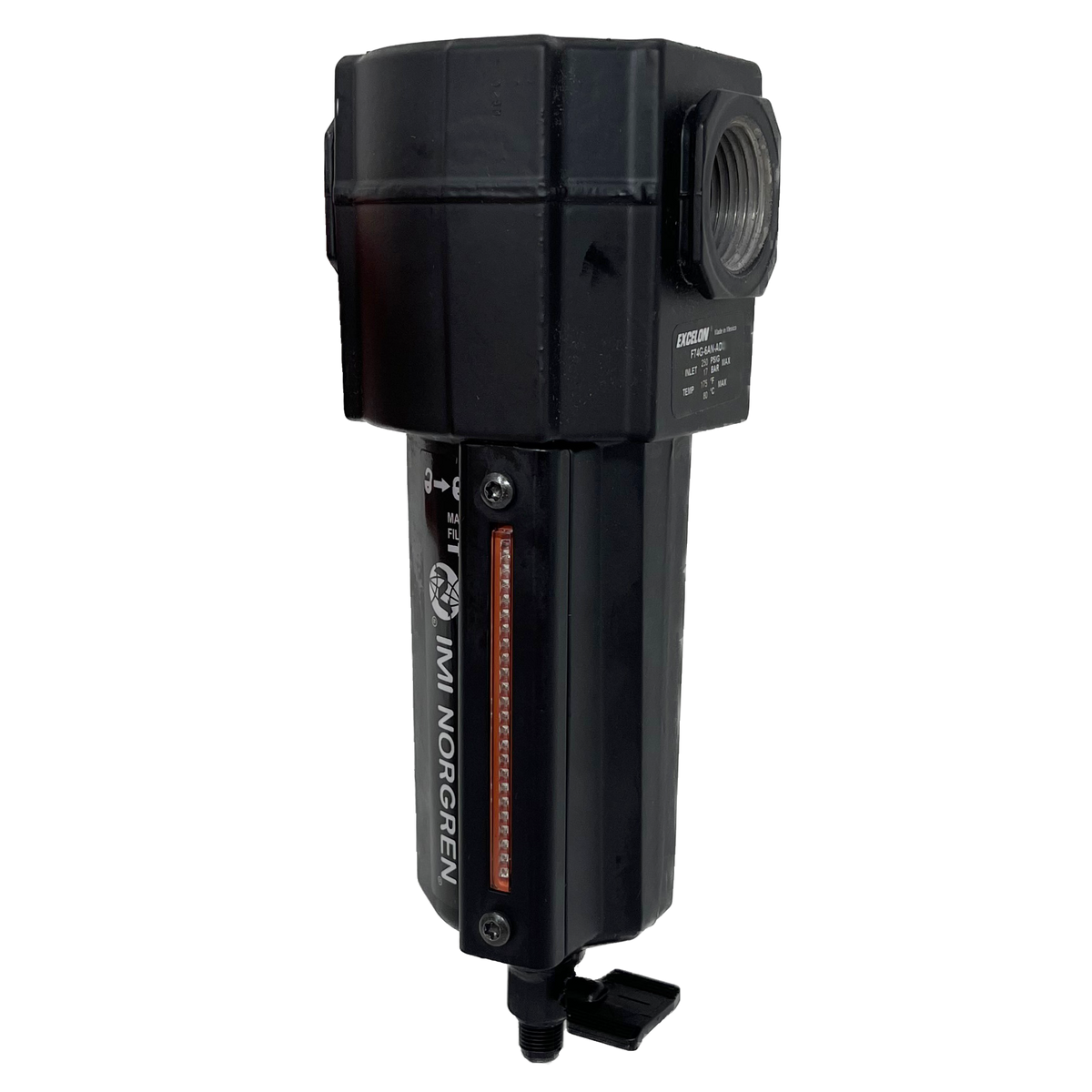 F74G-6AN-QD3 : Norgren Excelon Filter, 3/4" NPT, No Indicator, Manual
