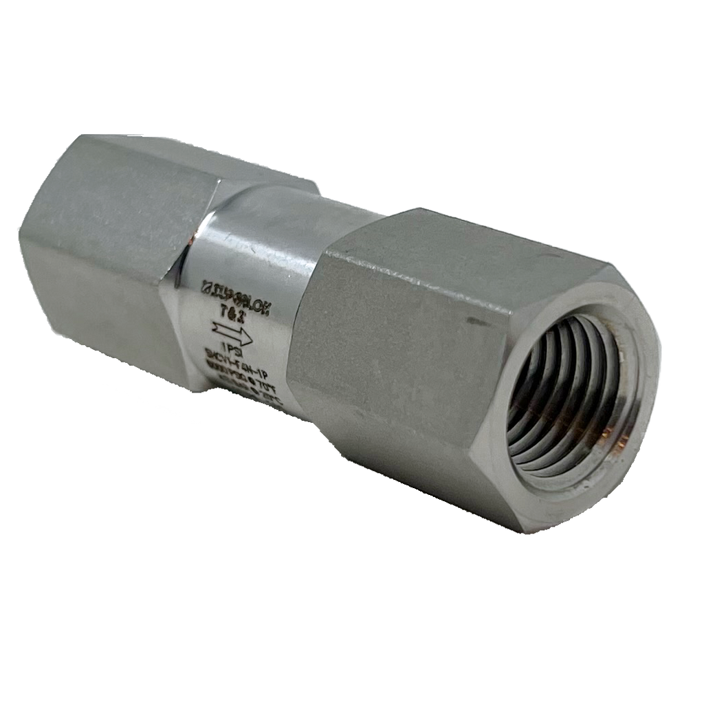SHCV1-F-4N-1P : Superlok Inline Check Valve, 1/4" FNPT, 1psi Cracking,